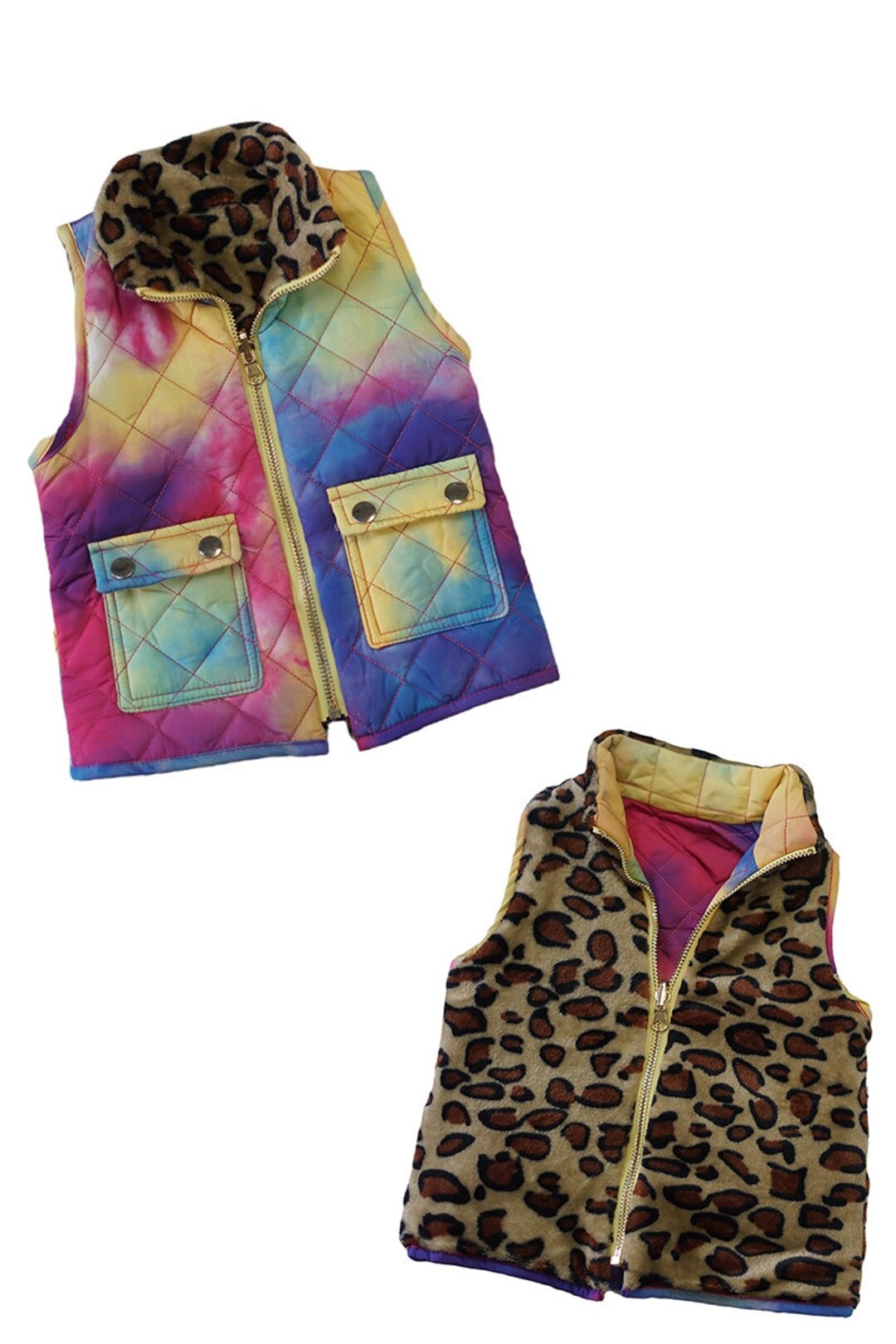 Mom and Me Vest, Reversible Vest, Matching Vests, Rainbow Tie Dye Vest ...