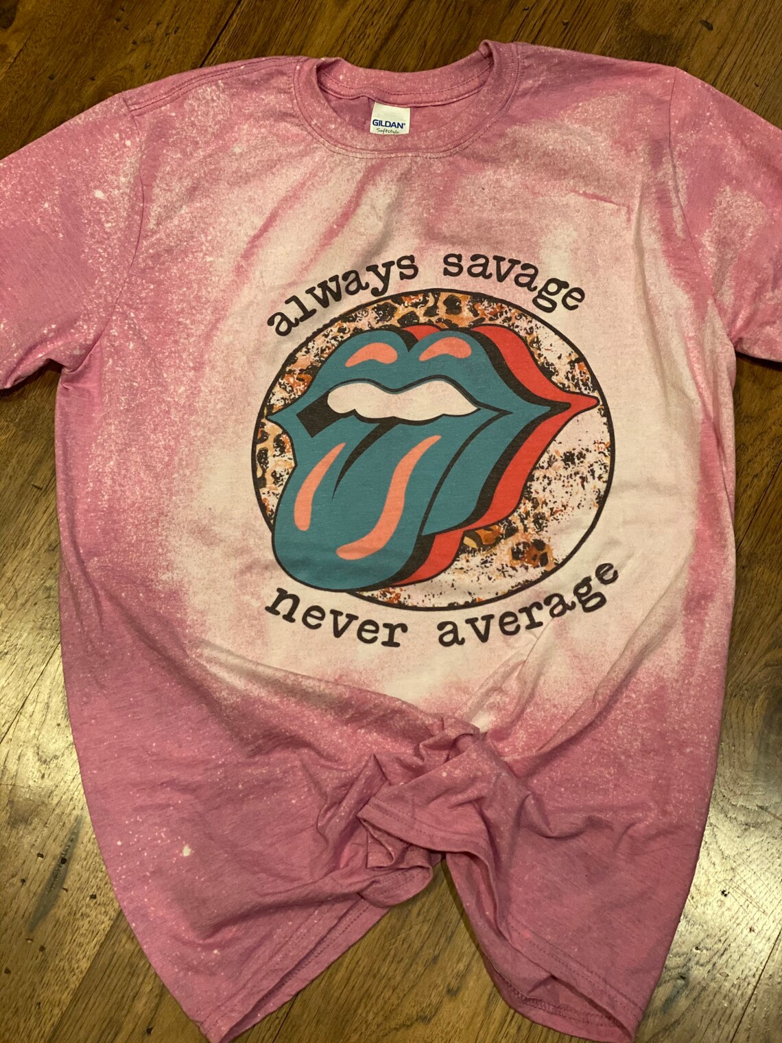 Always Savage Never Average Distressed T-shirt Leopard | Etsy