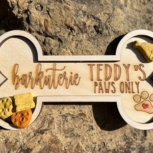Barkuterie Board, Dog Bone Tray, Personalized Dog Gift, Pet Gift, Dog ...