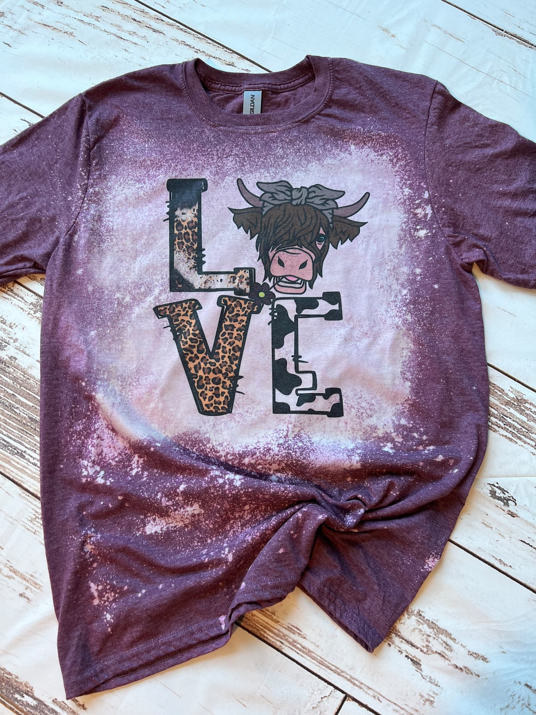 Highland Cow Love Shirt, Western Shirt, Cow Print, Heifer Shirt ...