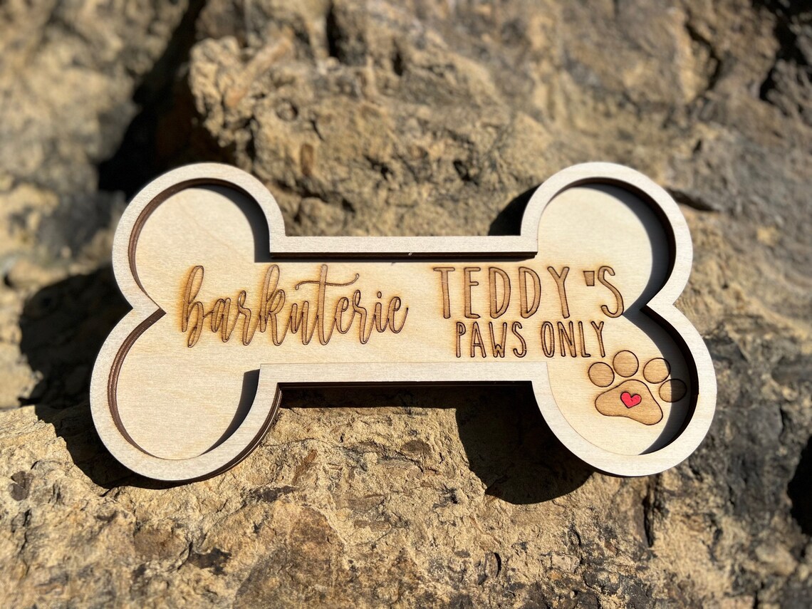 Barkuterie Board, Dog Bone Tray, Personalized Dog Gift, Pet Gift, Dog ...