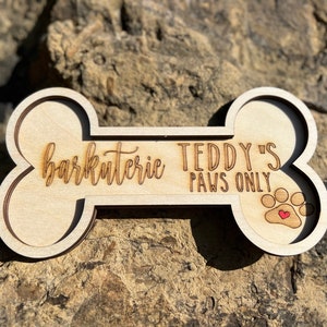 Personalized Dog Bone Barkuterie Board, Pet Charcuterie Tray - Etsy