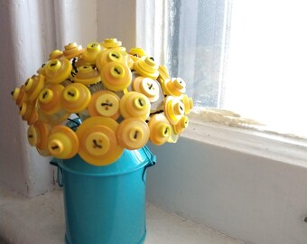 Blue yellow bouquet | Etsy