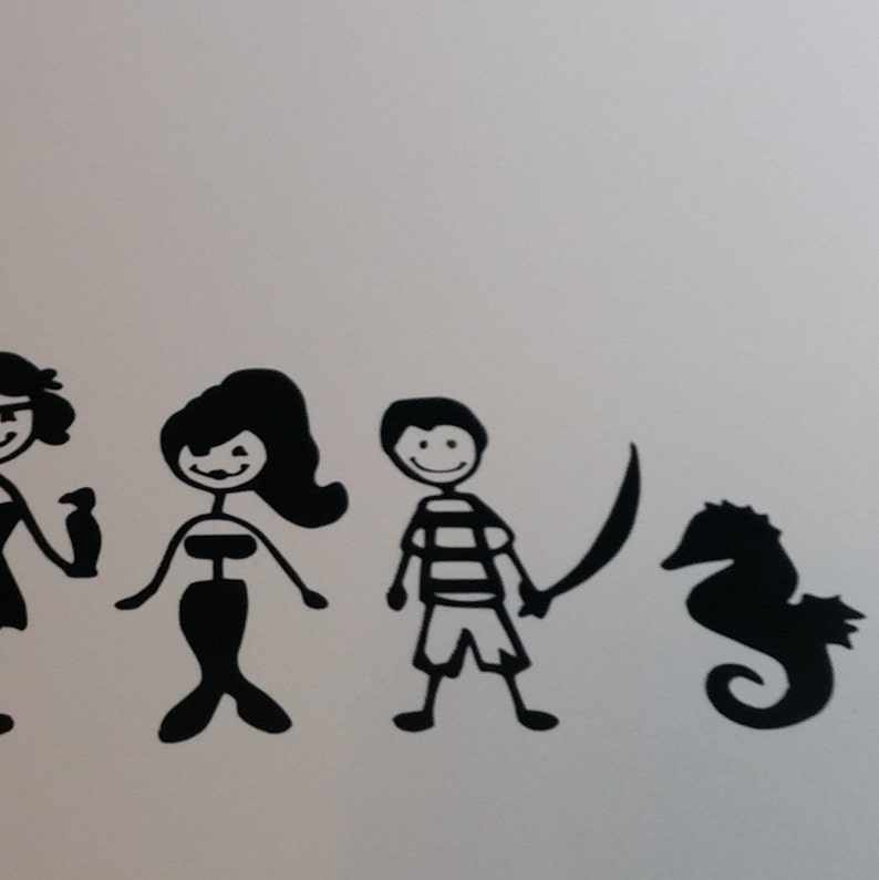 Pirate Stick Figure Family | Etsy
