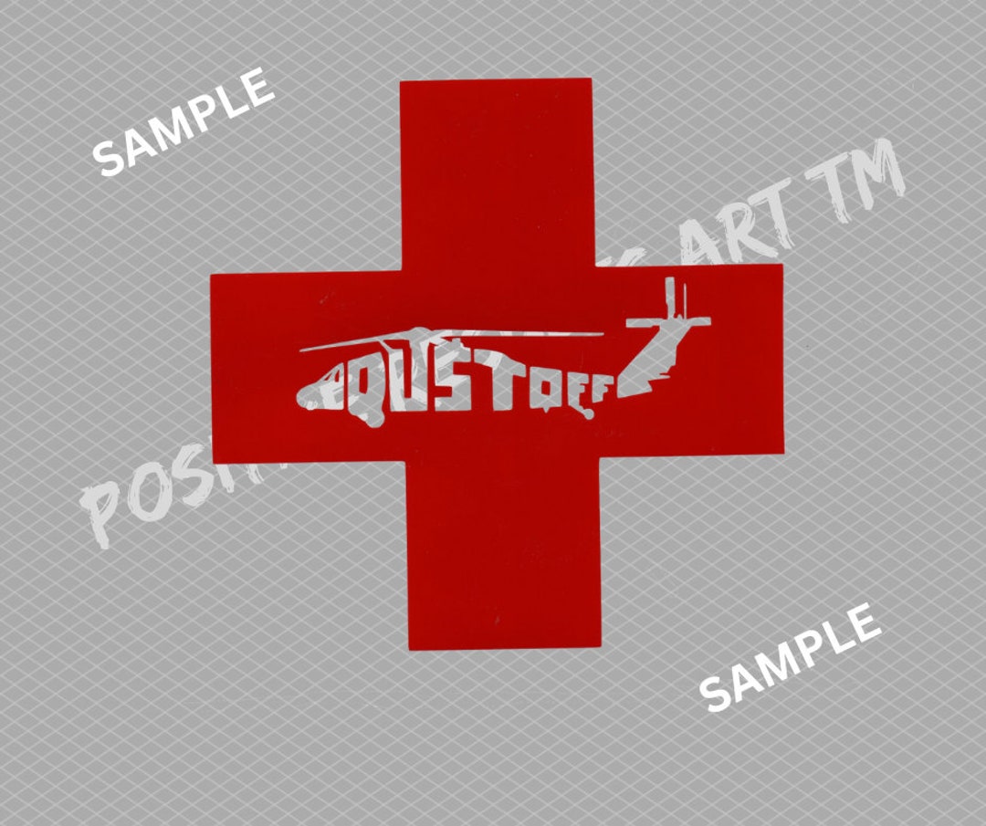 Dustoff Red Cross Decal - Etsy