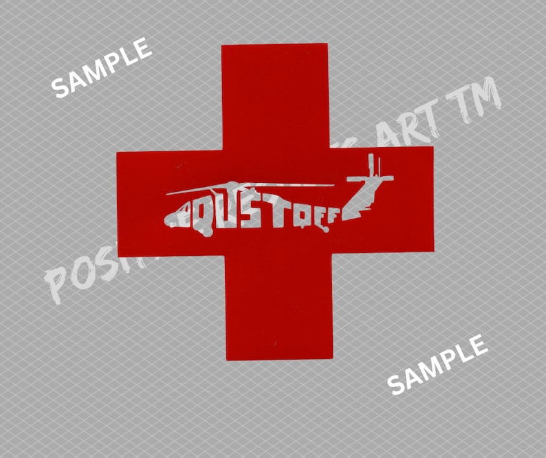 Dustoff Red Cross Decal - Etsy