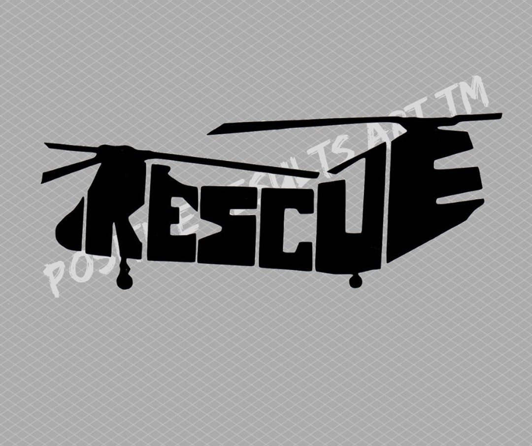 CH46 "rescue" Decal - Etsy