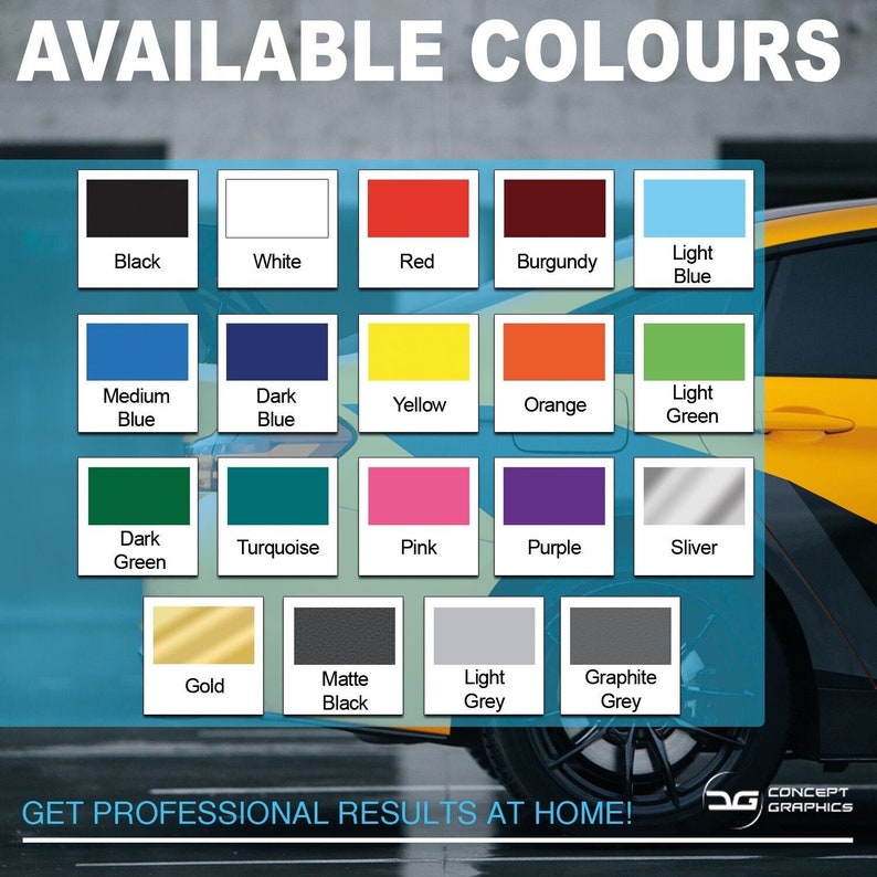 Side Door Stripes Decals Factory Fit Air Release Vinyl Exact Fits ...