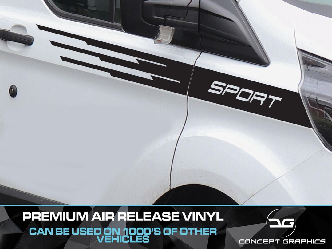 X2 Sport Stripes Decal Graphics Kit Air Release Vinyl Fits Ford Transit ...