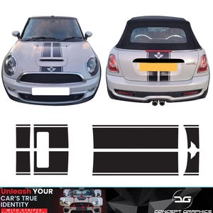 Mini Cooper Convertible Decals - Etsy