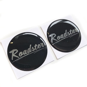 2x Roadster Chrome 3D Domed Gel Decal Sticker Badges Fits Mazda MX5 NA ...
