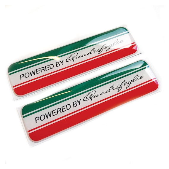 2x Quadrifoglio Italian Flag 3D Domed Gel Decal Sticker Badges - Etsy