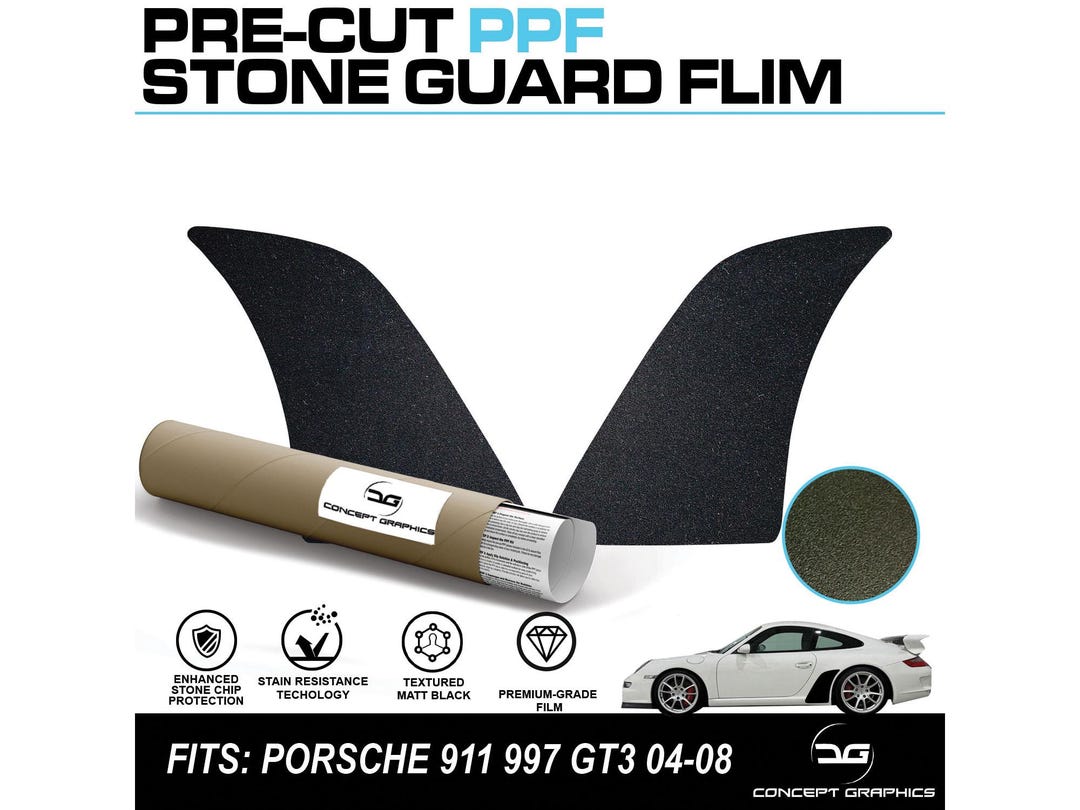 For Porsche 911 GT3 997 Stone Guard PPF Textured Matt Black Paint ...