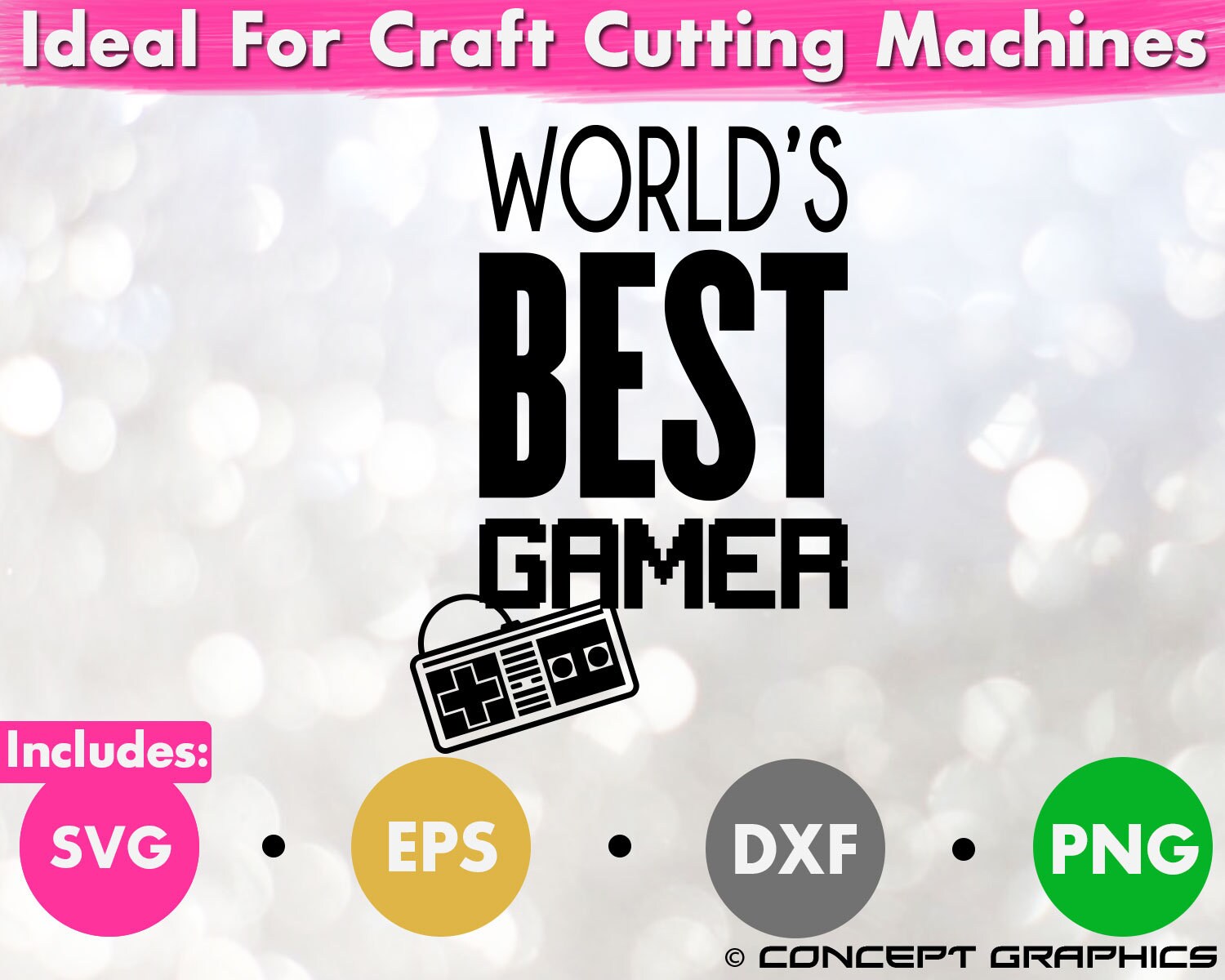 Worlds Best Gamer Funny Gaming Retro Vector Graphic Cricut & - Etsy