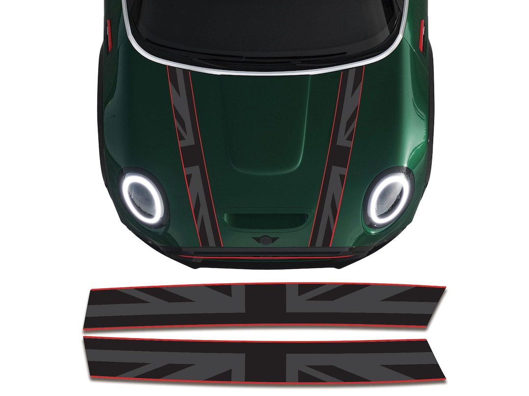 Bonnet Union Jack Stripes Kit Exact Factory OEM Fit Air Release Vinyl ...