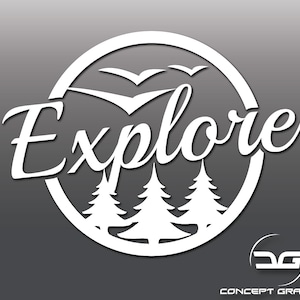 Explore Adventure Vinyl Decal Sticker - Car Sticker - Laptop MacBook ...