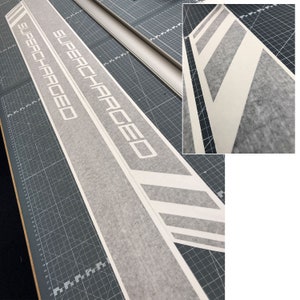 Supercharged Side Racing Stripe Kit Fade Vinyl Decal Sticker Graphics ...