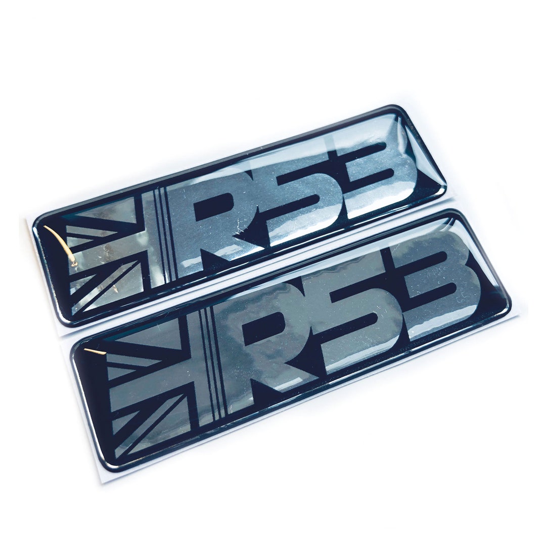 2x R53 Union Jack Car Chrome Wing 3D Decal Sticker Badges Fits Mini ...