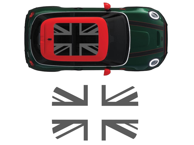 Union Jack Panoramic Glass Roof Vinyl Decal Sticker Kit Fits Mini ...
