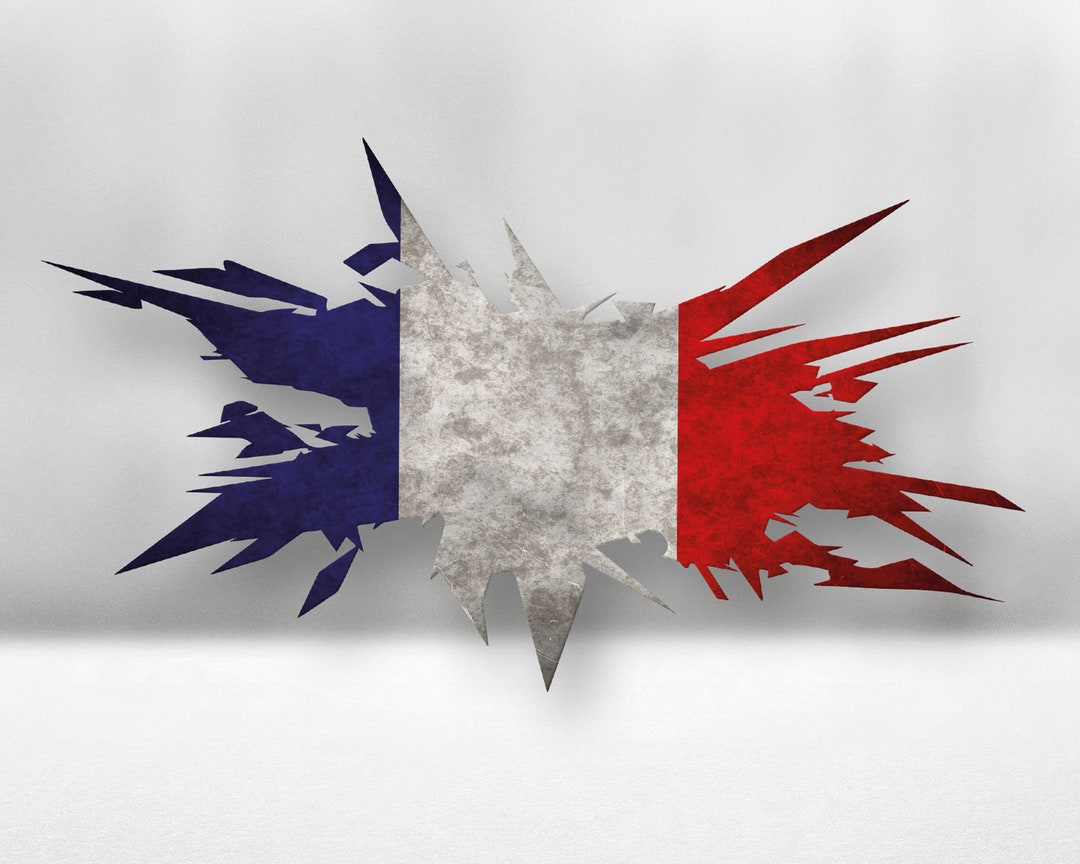 French France Flag Rustic Flag Splatter Car Window Bumper Laptop Vinyl ...