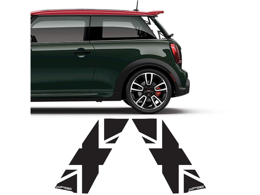Exact Fit C Pillar Union Jack Decal Kit Air Release Vinyl Fits Mini F56 ...