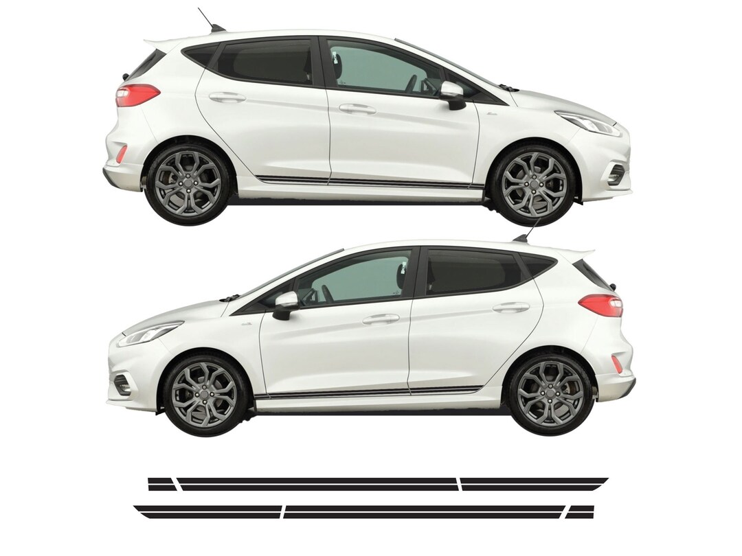 Twin Lines Doors Side Stripes Decal Kit Air Release Vinyl Fits Ford ...
