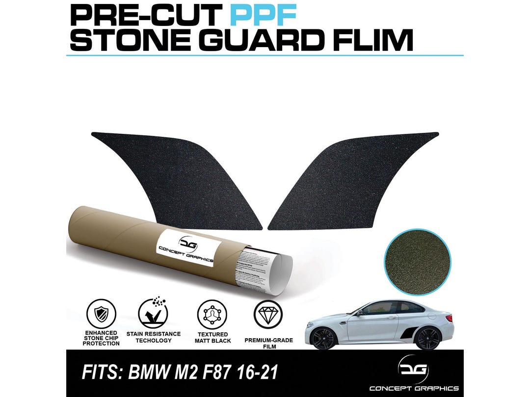 For BMW M2 F87 Rear Stone Guard PPF Textured Matt Black Paint ...