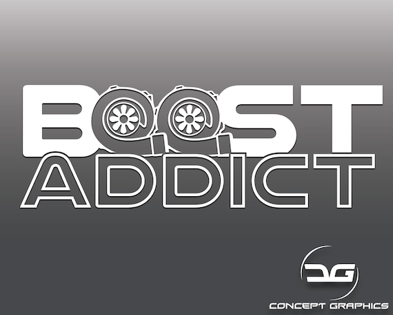 Boost Addict Vinyl Decal Sticker Car Decals Boost Laptop | Etsy