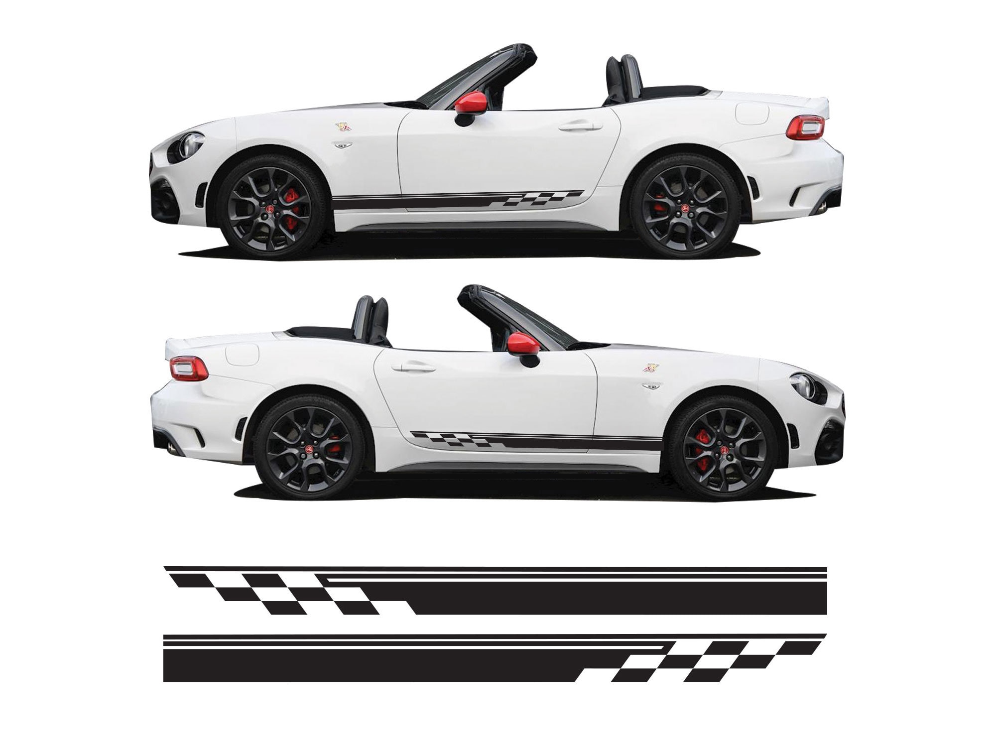 Sport Side Stripe Aufkleber Kit Air Freigabe Vinyl fur Abarth 124 Spider Etsy