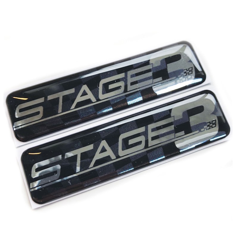 2x Stage 3 Engine Tuning Chrome 3D Domed Gel Decal Sticker - Etsy