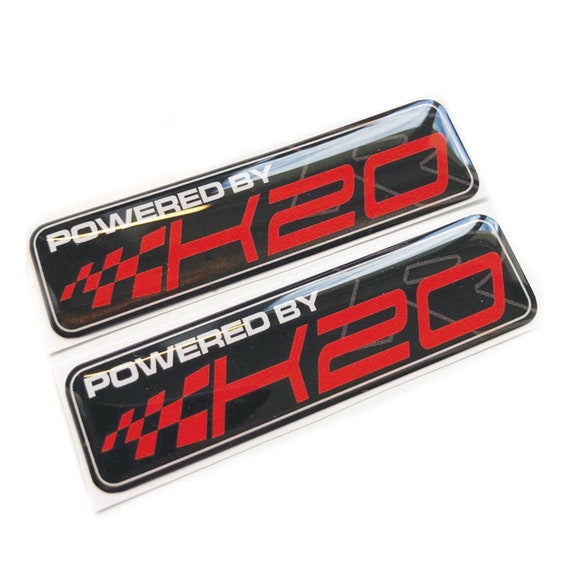 2x Powered by K20 Engine Car Wing 3D Decal Sticker Badges Fits - Etsy