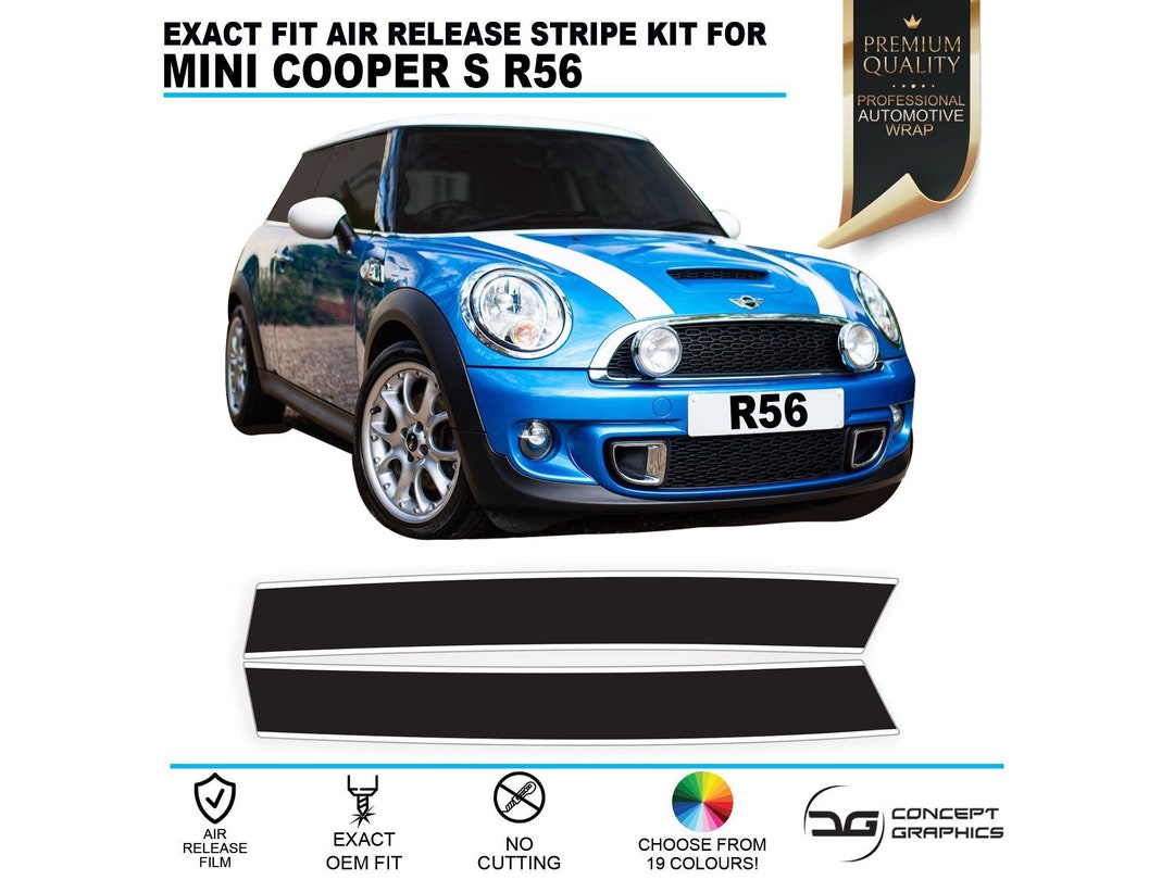 Two Colour Bonnet Pin Stipe Kit Exact Factory OEM Fit Air Release Vinyl ...