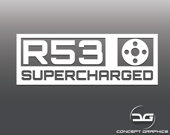Mini Cooper S R53 Supercharged Pulley Car Vinyl Decal Sticker R53 Mini ...