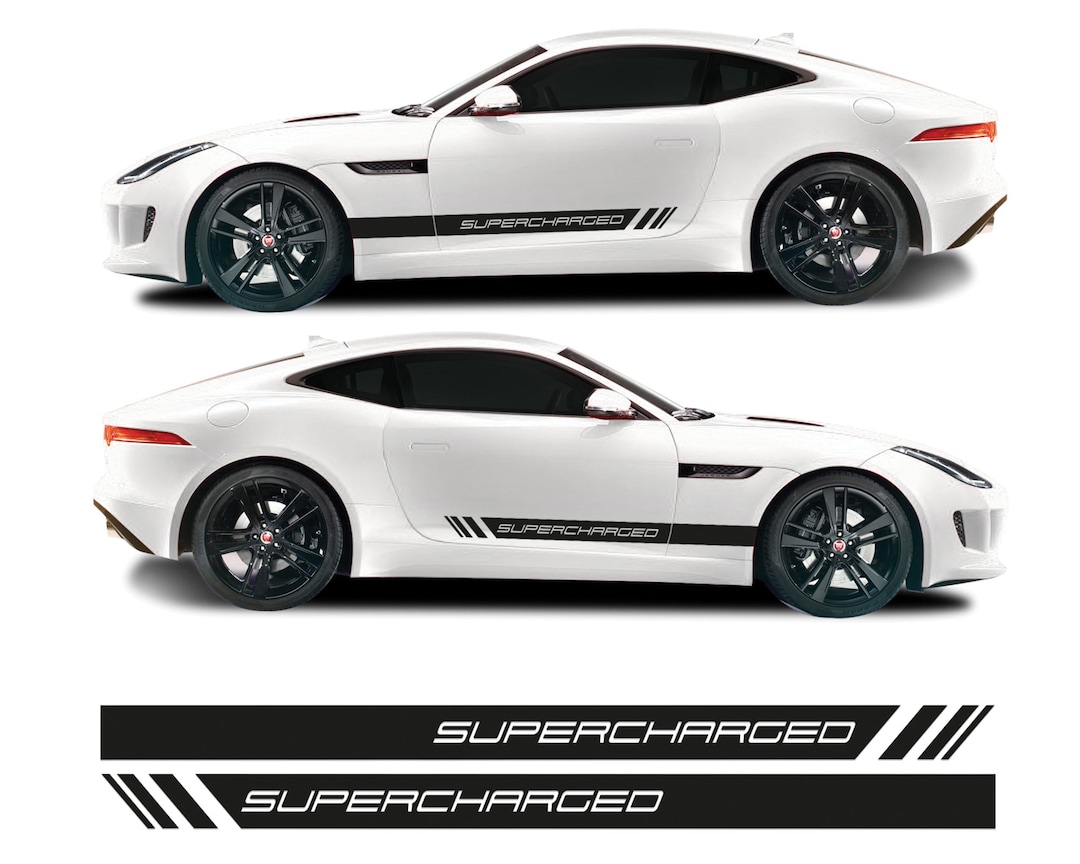 Supercharged Side Racing Stripe Kit Fade Vinyl Decal Sticker Graphics Fits Jaguar F Type SVR - Etsy