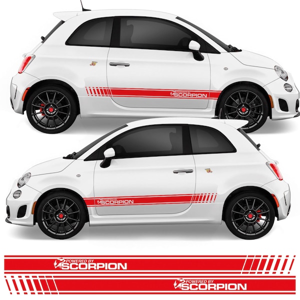 Fiat 500 Abarth Side Decals - Etsy