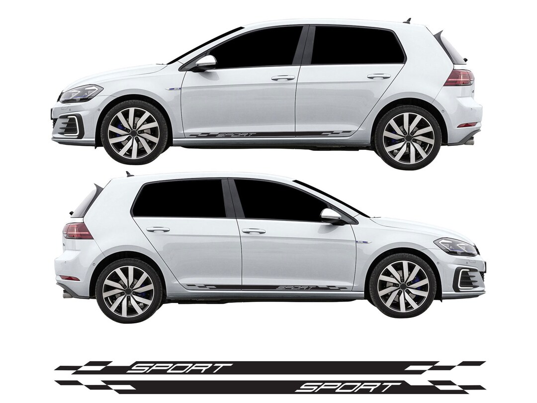 Sport Door Side Stripe Decal Kit Air Release Vinyl Fits Volkswagen Golf ...