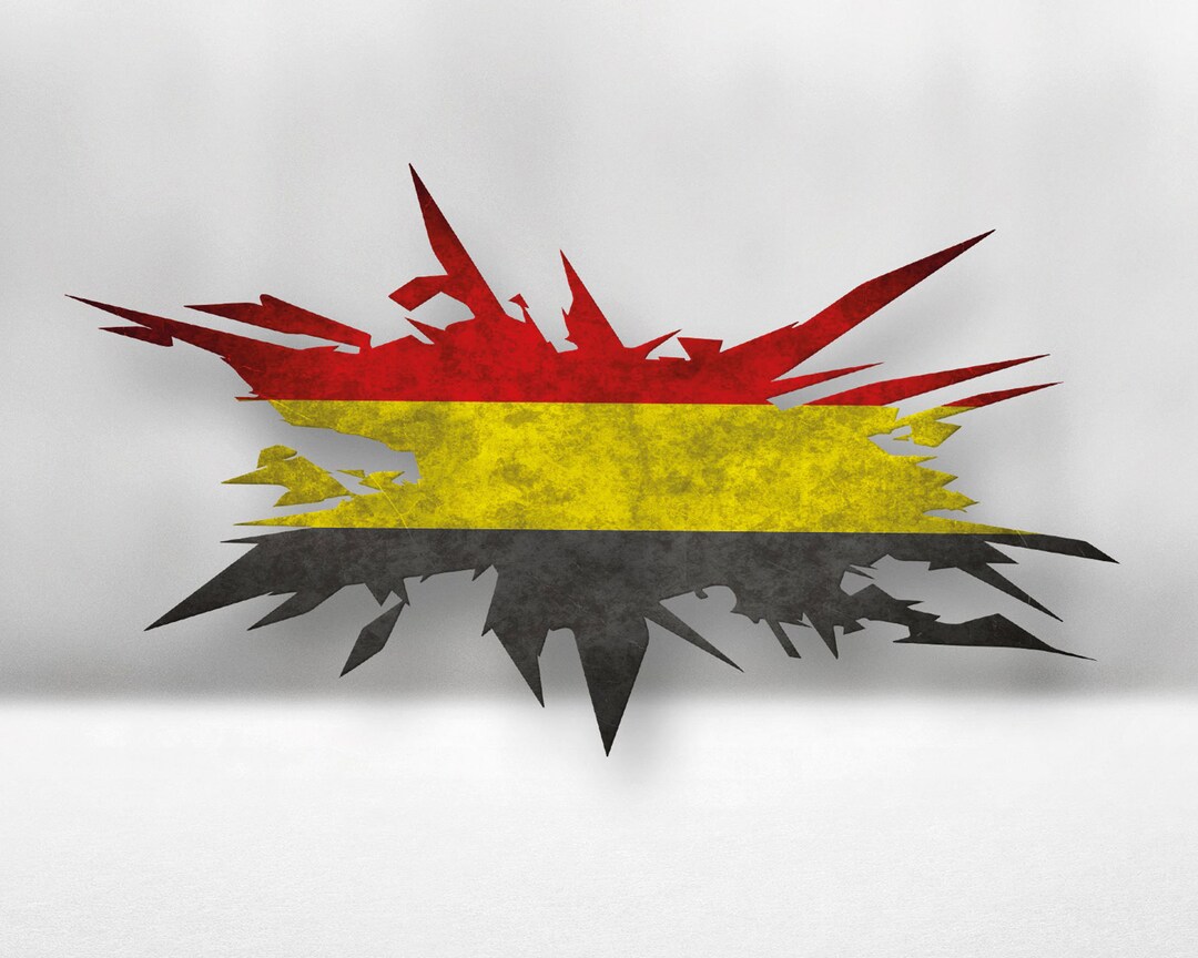 German Germany Rustic Flag Splatter Car Window Bumper Laptop Vinyl ...