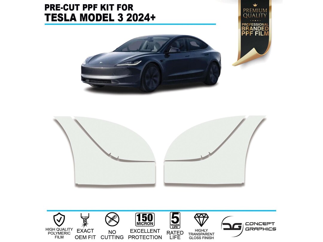 Rear Wheel Arches Stone Guard Pre-cut PPF Paint Protection Film Kit for ...