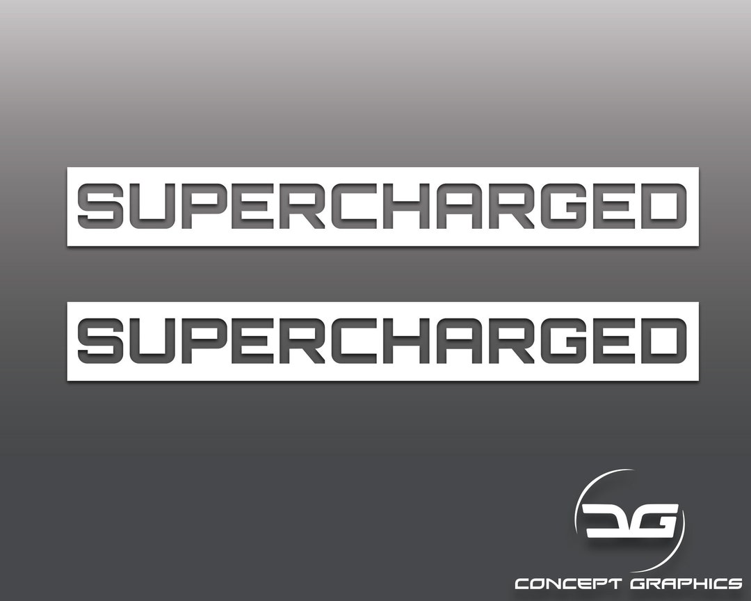 2x Funny Novelty Supercharged Car Vinyl Decal Stickers | R53 Mini ...