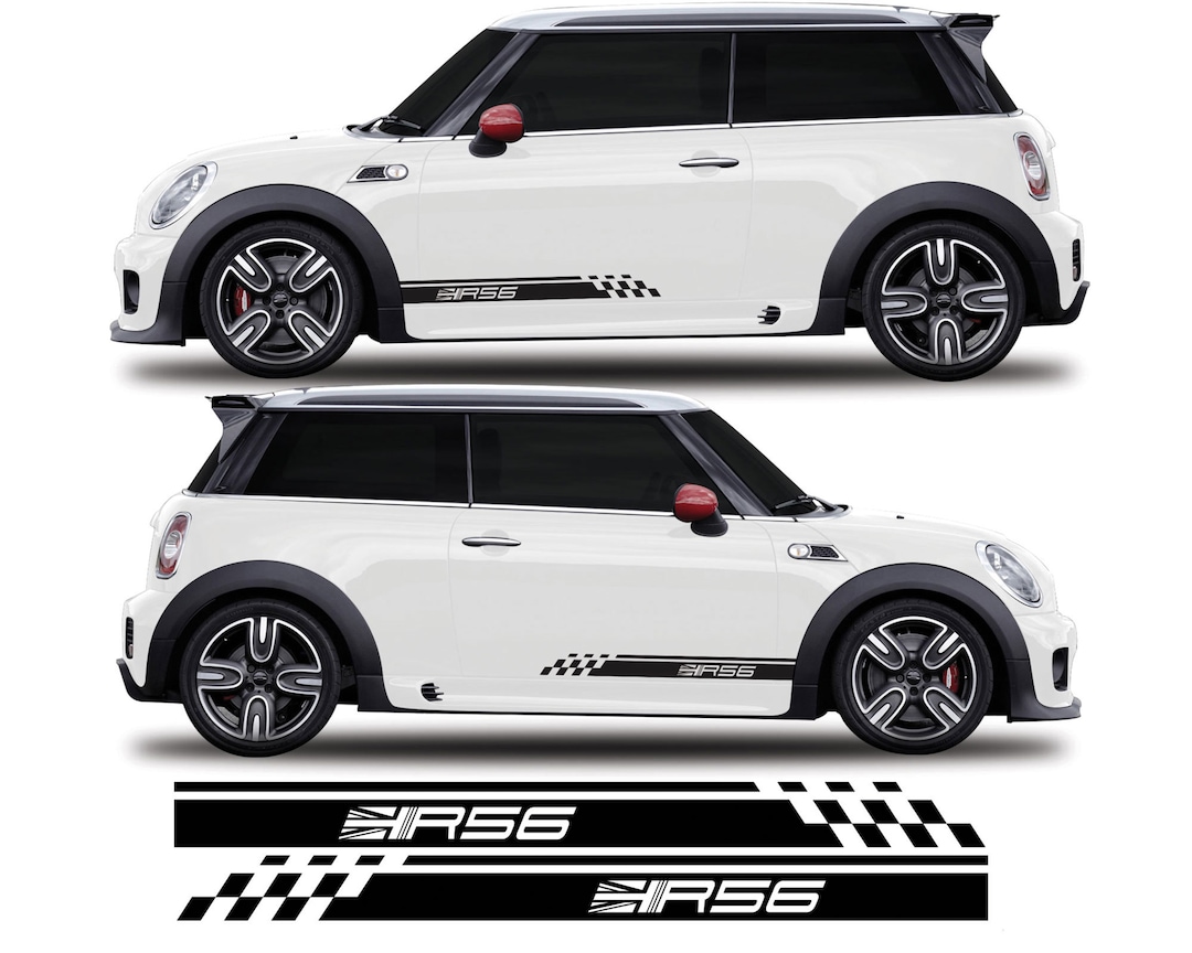 R56 Half Side Stripes for Mini Cooper S JCW Vinyl Decal Sticker ...