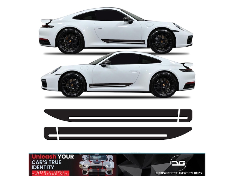 Side Door Stripes Decals Factory Fit Air Release Vinyl Exact Fits ...