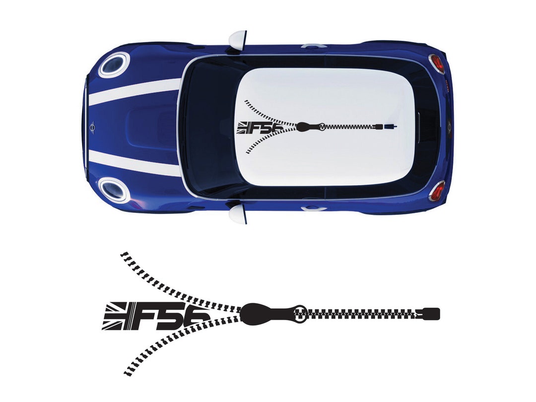 F56 Union Jack Flag Unzip Zipper Roof Vinyl Decal Sticker Graphic Mini ...