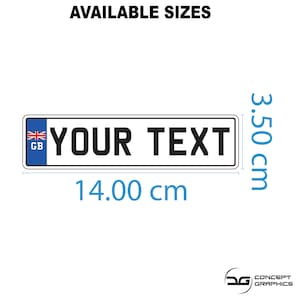 2x Personalised Kids Number Plate Decal Sticker for Children's Electric ...