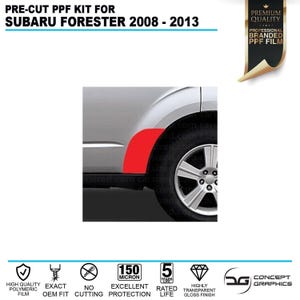 Rear Wheel Arches Stone Chip Guard Pre-cut PPF Paint Protection Film ...