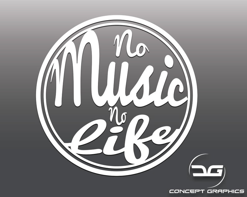No Music No Life Novelty Macbook Laptop Sticker Decal Car - Etsy UK
