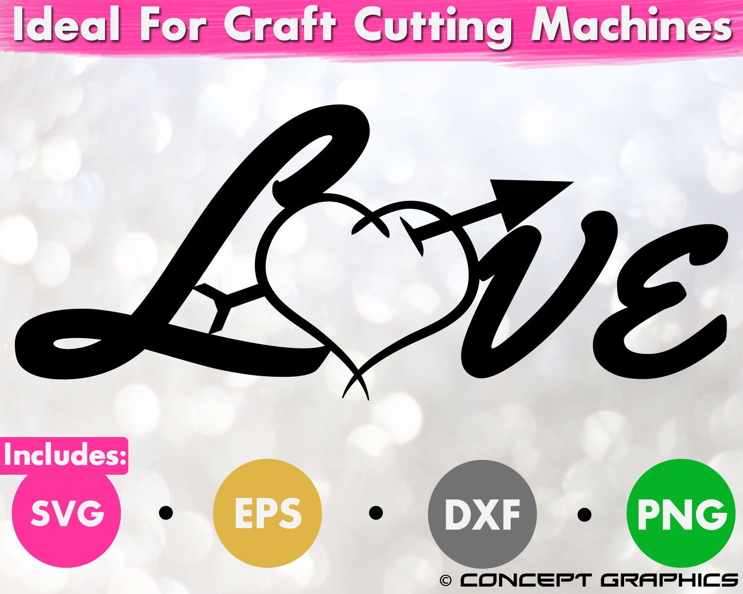 Love Heart Valentines Day Script Text Wedding Engagement Svg - Etsy