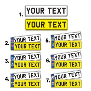 2x Personalised Kids Number Plate Decal Sticker for Children's Electric ...