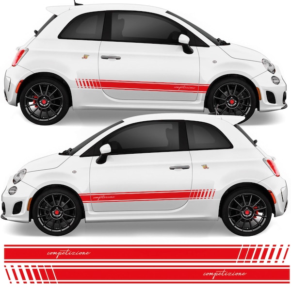Fiat 500 Abarth Side Decals - Etsy