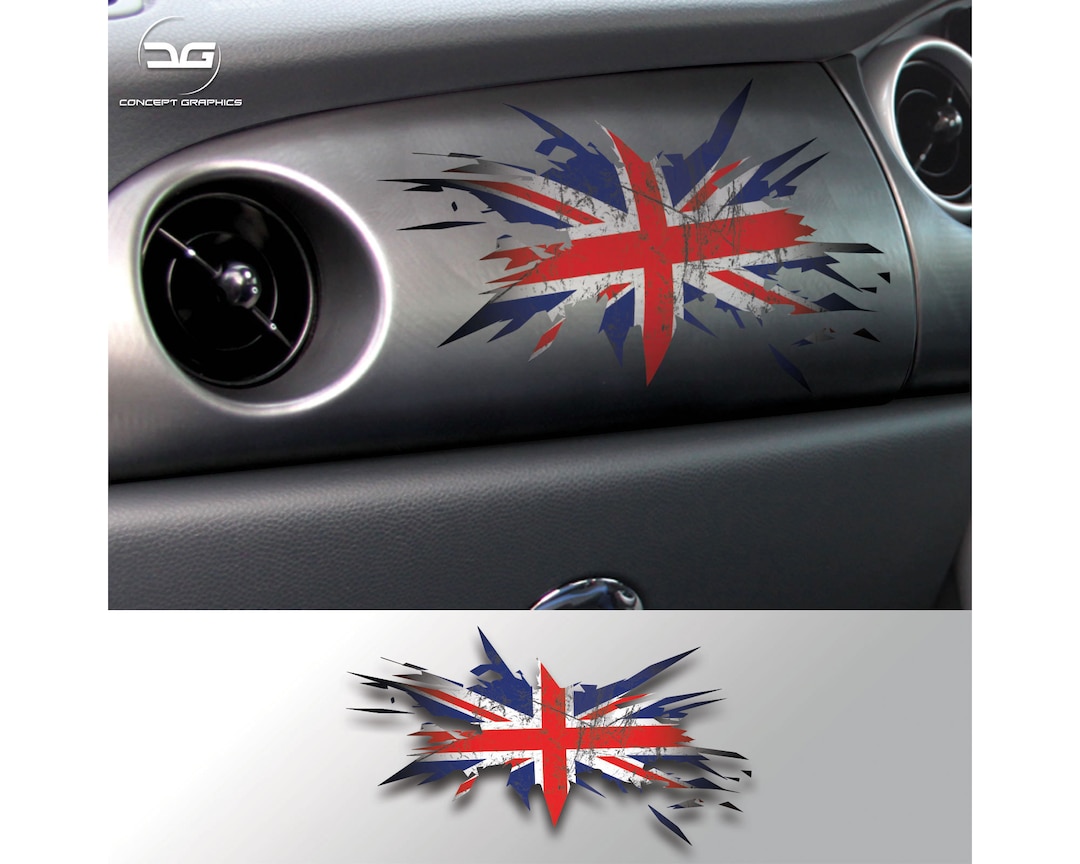 Union Jack Flag Dashboard Vinyl Decal Stickers Fits R53 Mini One Cooper ...