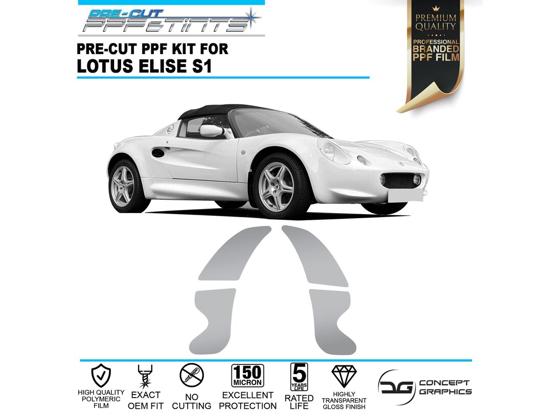Arch & Sill Stone Guard Pre-cut PPF Paint Protection Film Kit for Lotus ...